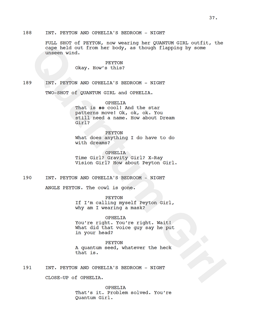 🎈 Quantum Girl the Screenplay | Thursday's Child 🎈